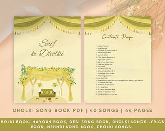 Modern Dholki Book, Desi Song Book, Dholki Songs Lyrics Book, Mehndi ...