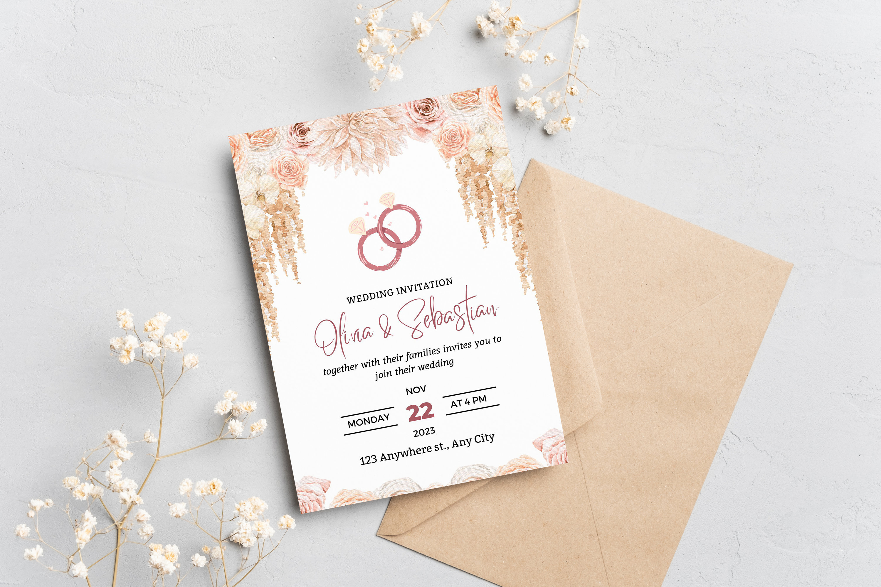 Animated Wedding Invitation Video Template, Wedding Card Video ...