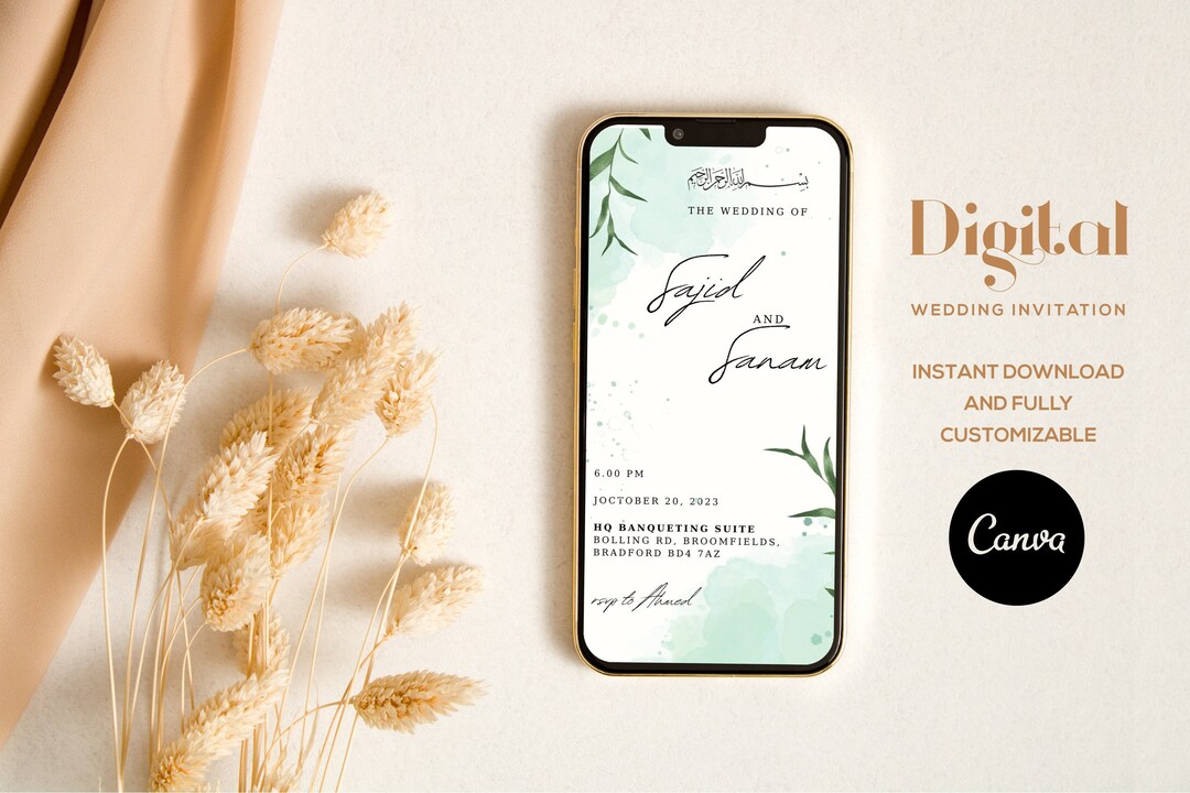 Animated Wedding Invitation Video Template, Wedding Card Video ...