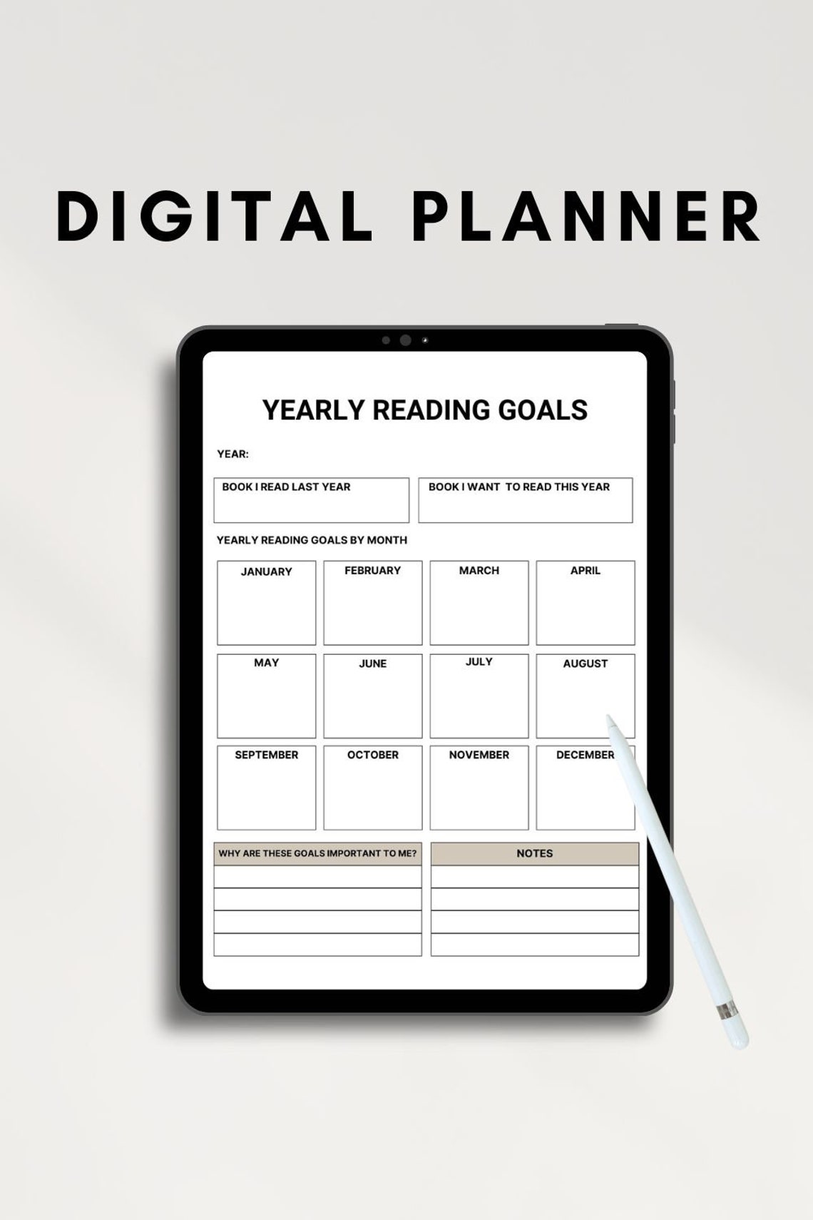 Digital Reading Journal, Book Review & Library Tracker, Digital Reading ...