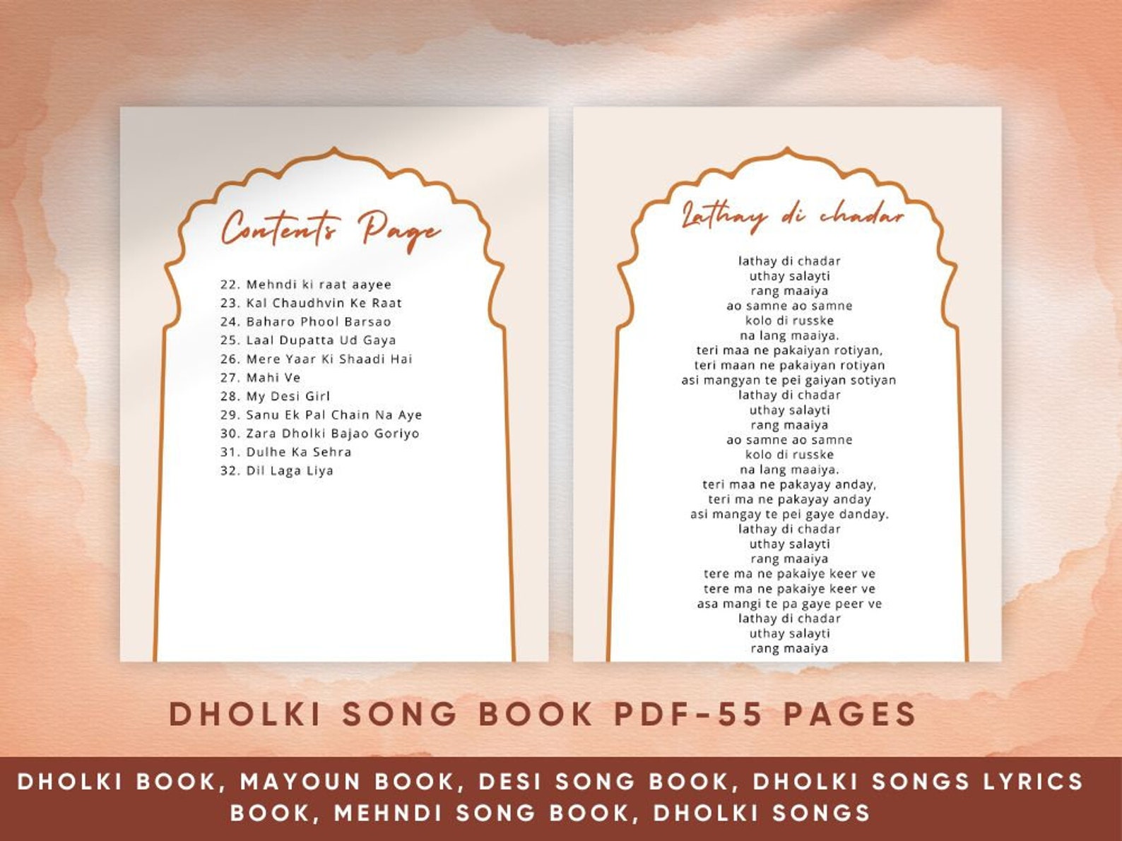 Modern Dholki Book, Desi Song Book, Dholki Songs Lyrics Book, Mehndi ...