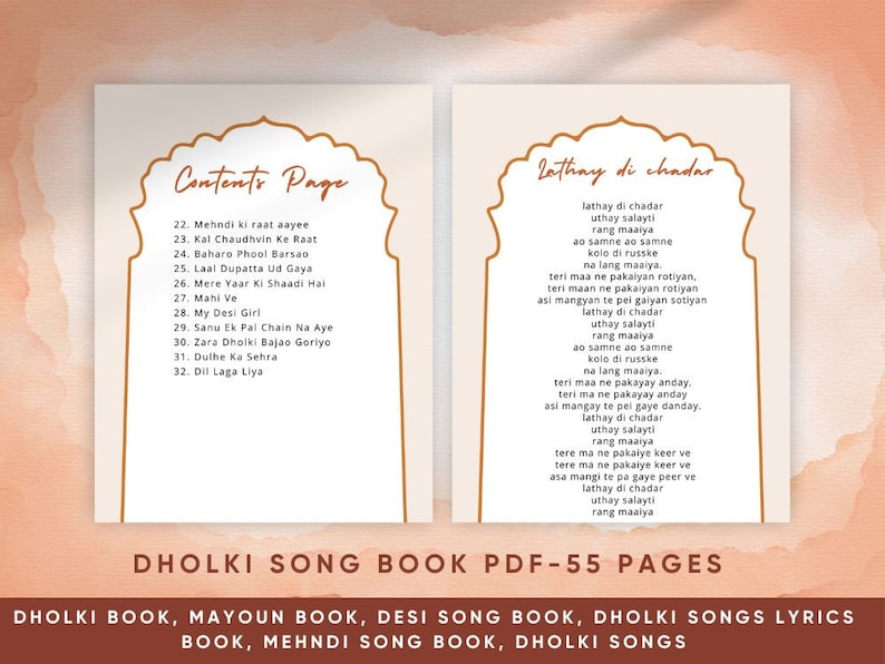 Modern Dholki Book, Desi Song Book, Dholki Songs Lyrics Book, Mehndi ...