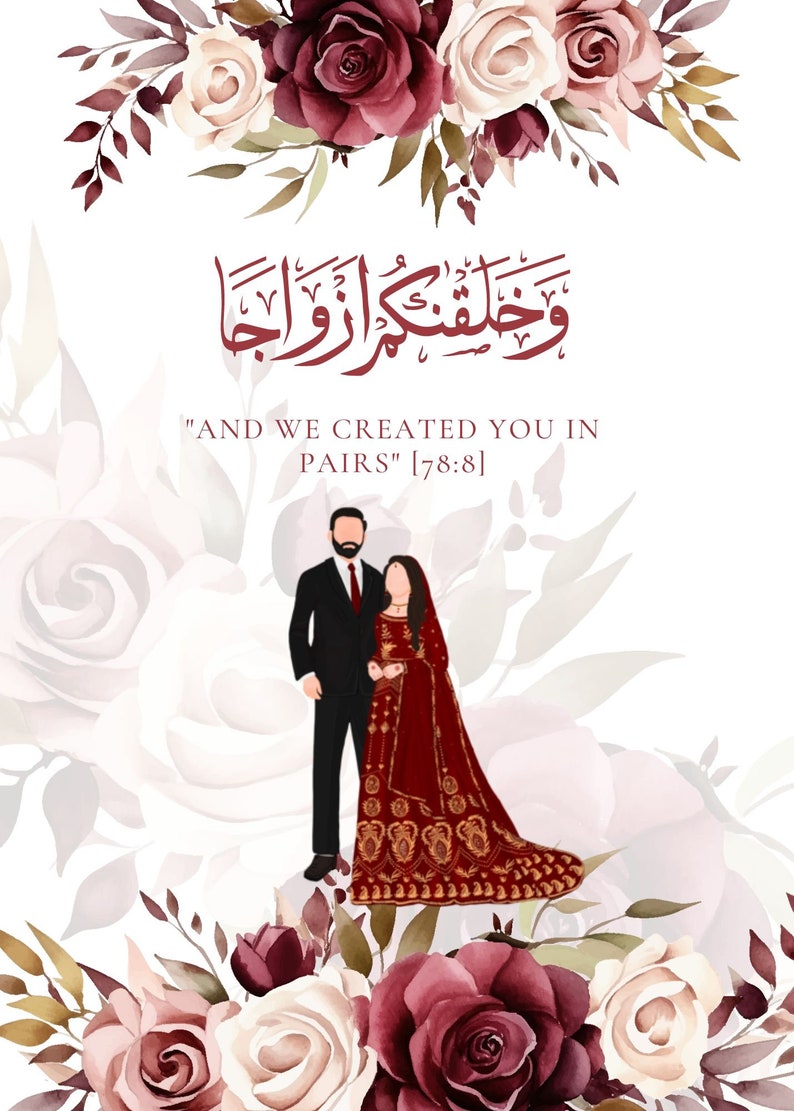 Editable Digital Muslim Wedding Invitation Template Nikkah Walimah ...
