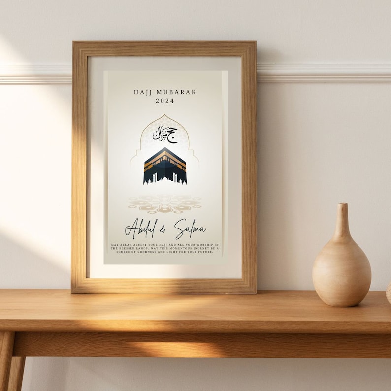 Personalized Hajj Mubarak, Muslim Hajj Gift, Hajj Mubarak Gifts, Hajj ...