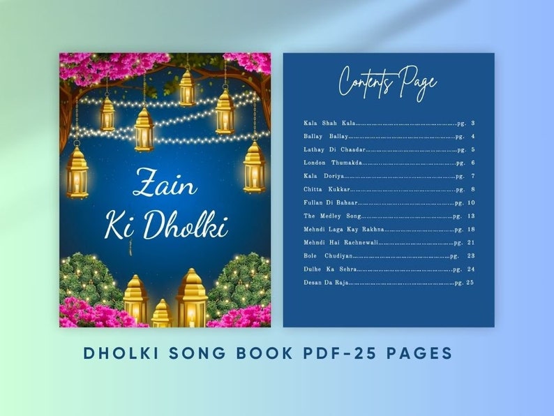 Modern Dholki Book, Desi Song Book, Dholki Songs Lyrics Book, Mehndi ...