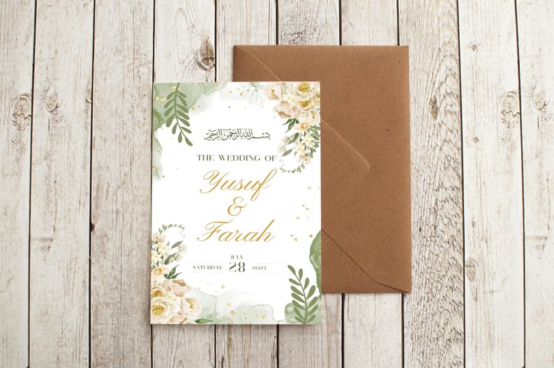 Muslim Wedding Invitation, Animated Wedding Invite Video Template ...