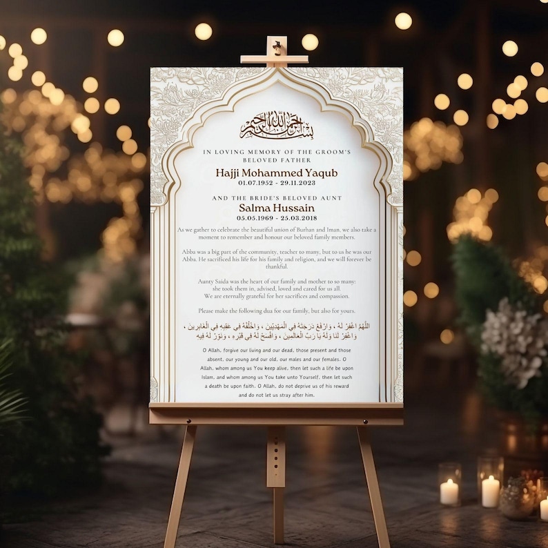 Personalised in Memory of Sign, Printable in Loving Memory Sign for ...