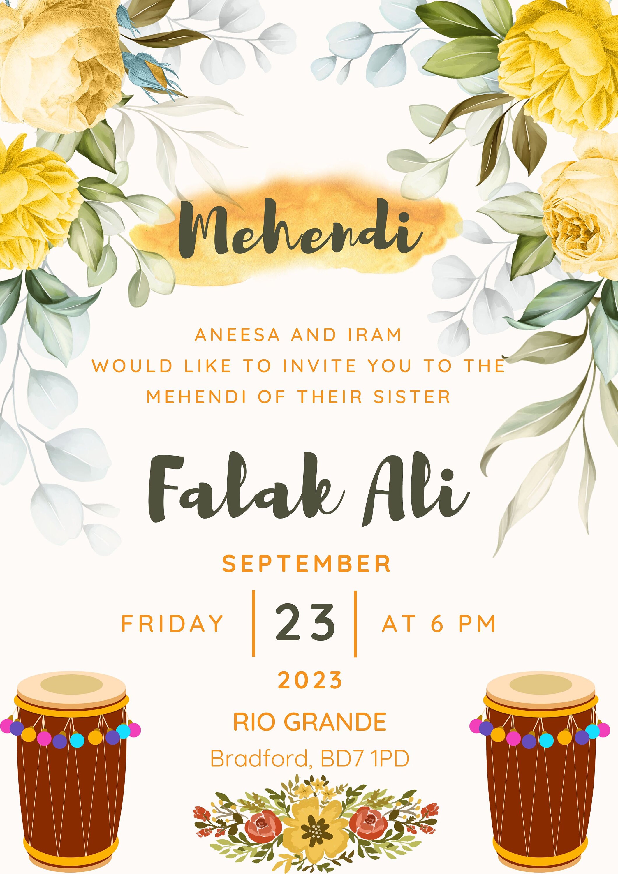 Muslim Wedding Invitation Editable Set of 3 Invites, Traditional Nikkah ...