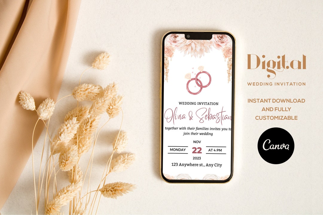 Animated Wedding Invitation Video Template, Wedding Card Video ...