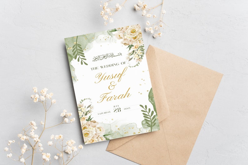 Muslim Wedding Invitation, Animated Wedding Invite Video Template ...