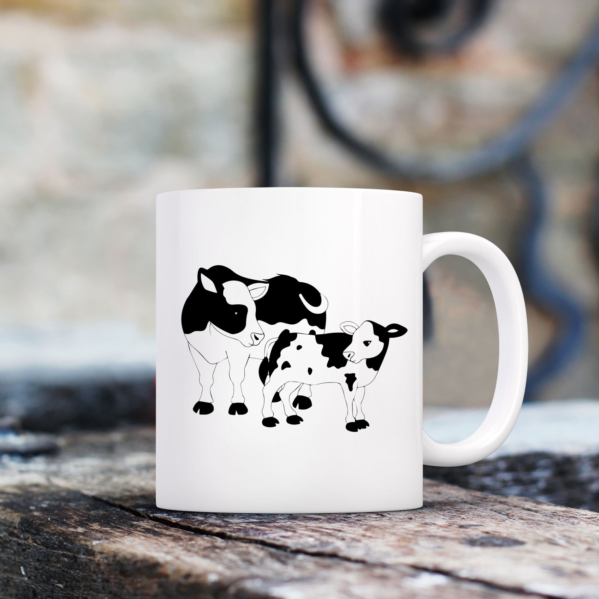 Calf and Cow SVG Cute Calf SVG Cow SVG Cow Silhouette Svg - Etsy UK