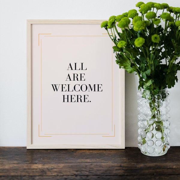 All Are Welcome Here - Etsy