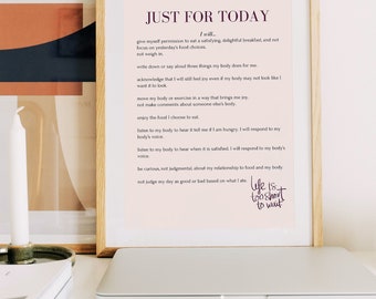 Just for Today Printable - Etsy Ireland