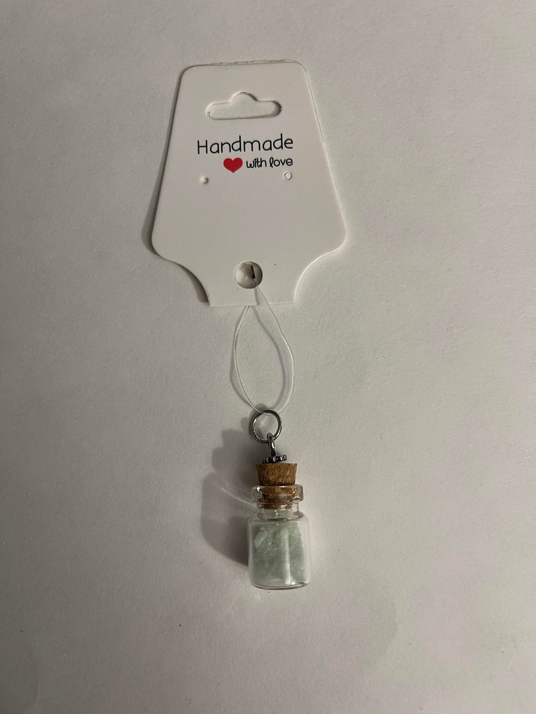 Mini Bottle With Uranium Beach Glass Dust Keychain - Etsy