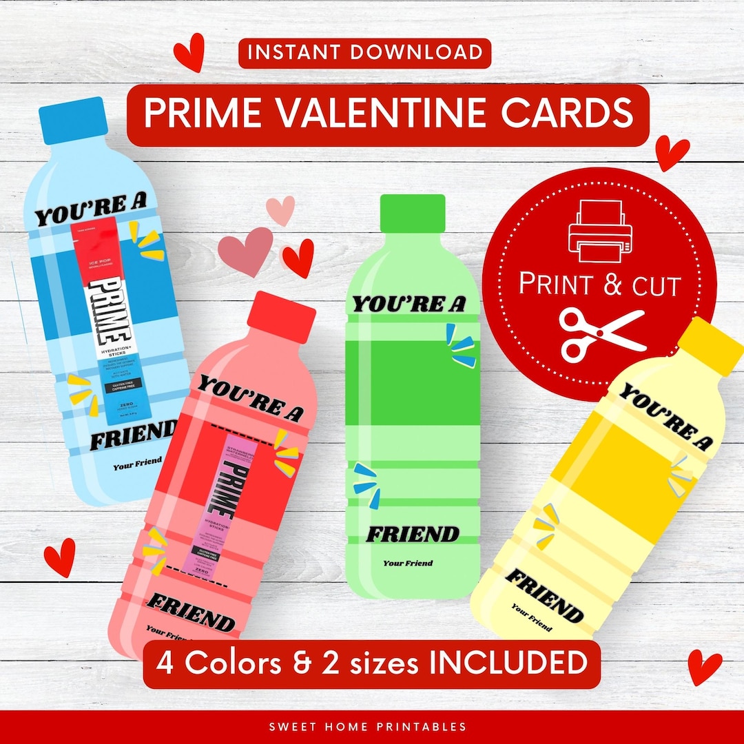 Valentines Prime Card Printables | Print, Cut Out, and Attach Prime ...