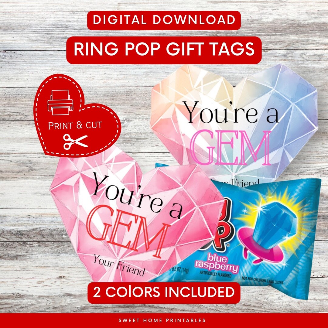 Printable Your A Gem Gift Card Tag for Coworker, Teacher, Kids ...