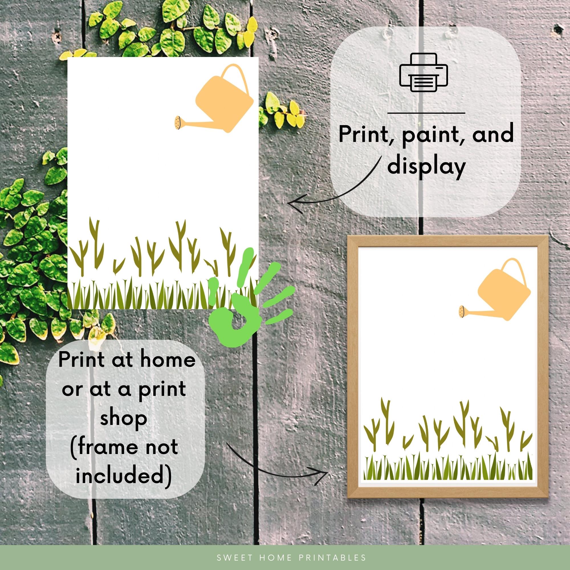 Tulip Finger & Hand Painting Printable | Valentines Day, Earth Day ...
