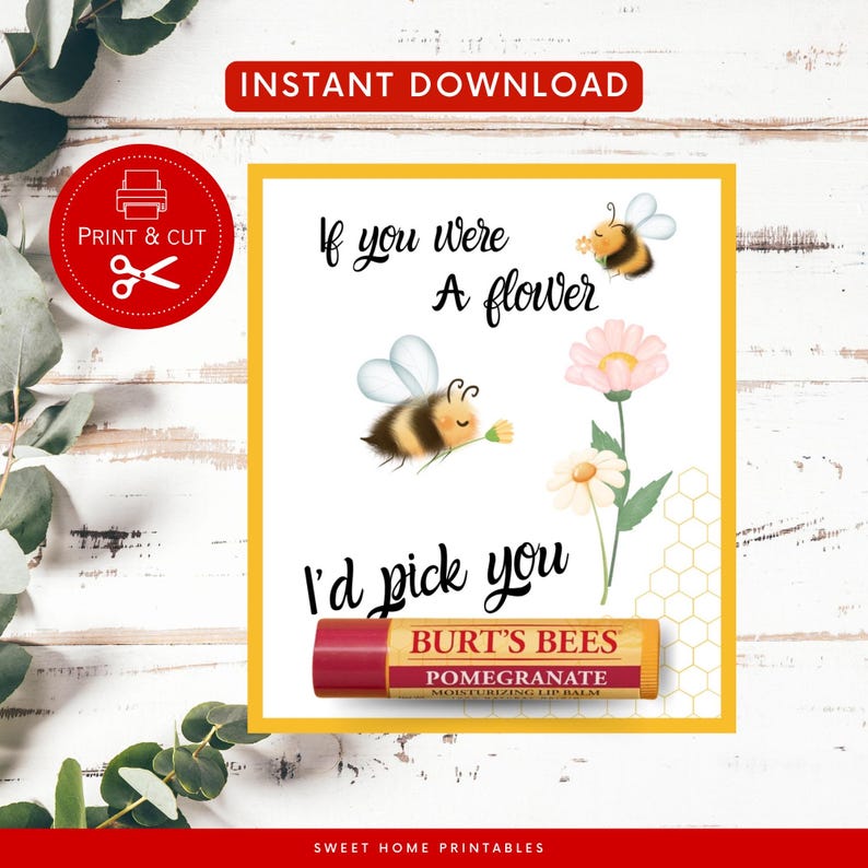 Bee Valentine’s Day Card Printables for Coworker or Kids Valentine’s ...