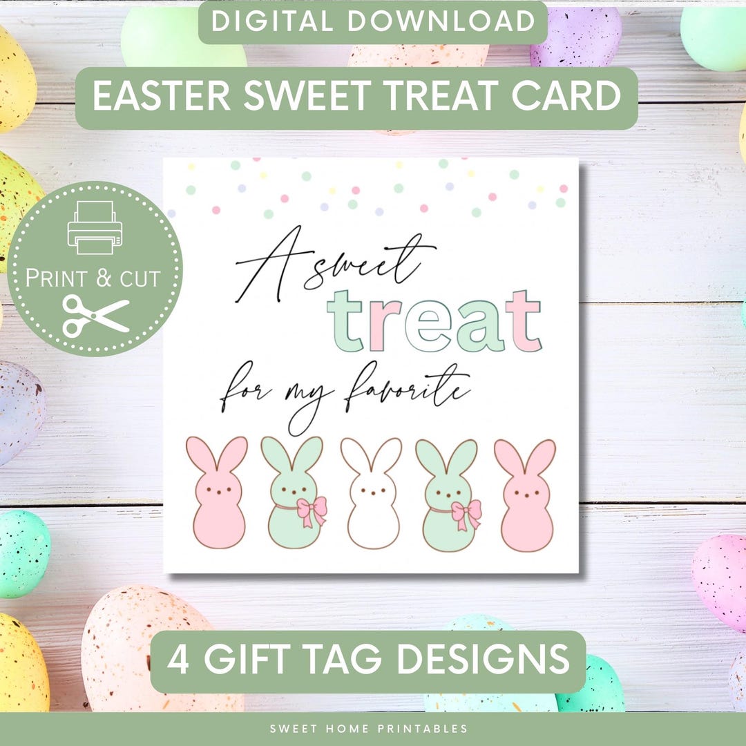 A Sweet Treat for My Favorite Peeps Printable Gift Tag | Easter Digital ...
