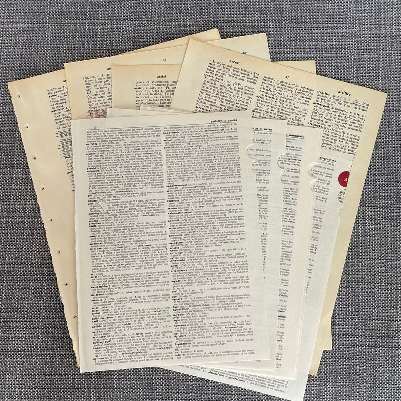 Dictionary Page - Etsy