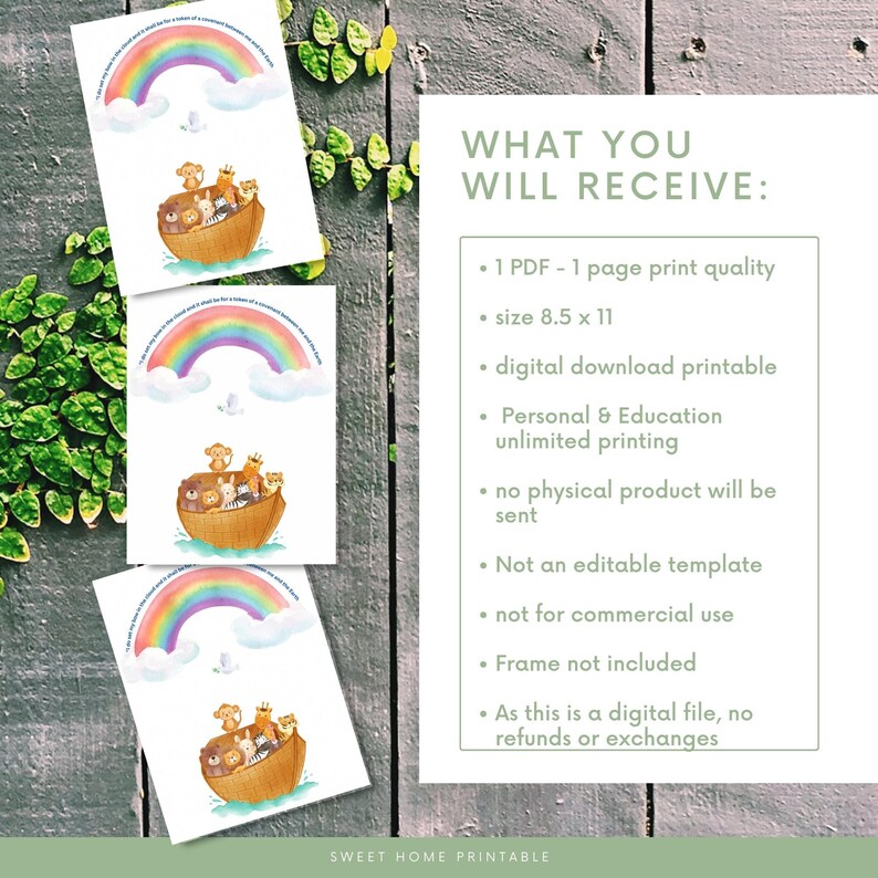 Noah's Ark Fingerprint Painting Printable: Christian Kids Old Testament ...