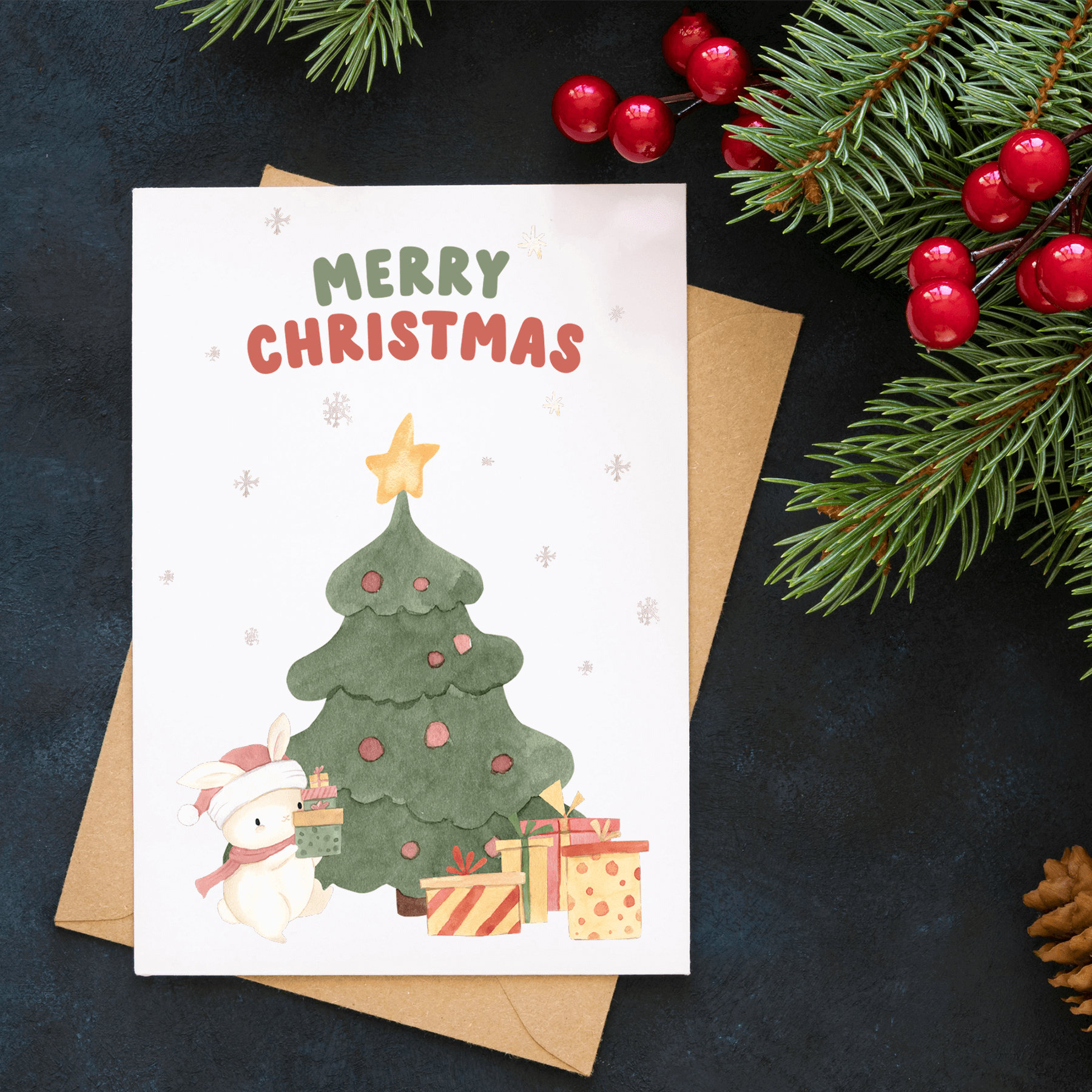 Digital Christmas Card Printable Christmas Card Holiday Card Greeting ...