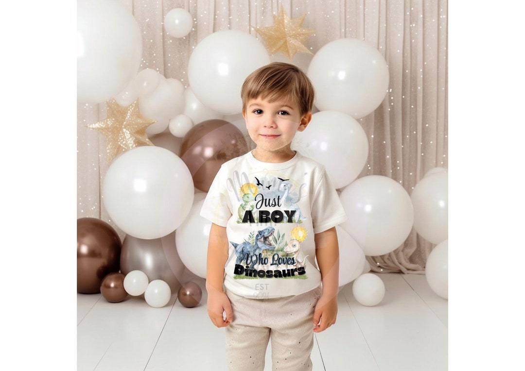 Cutest Just A Boy Png,dinosaurs,little Boy Design, Boy T-shirt File ...