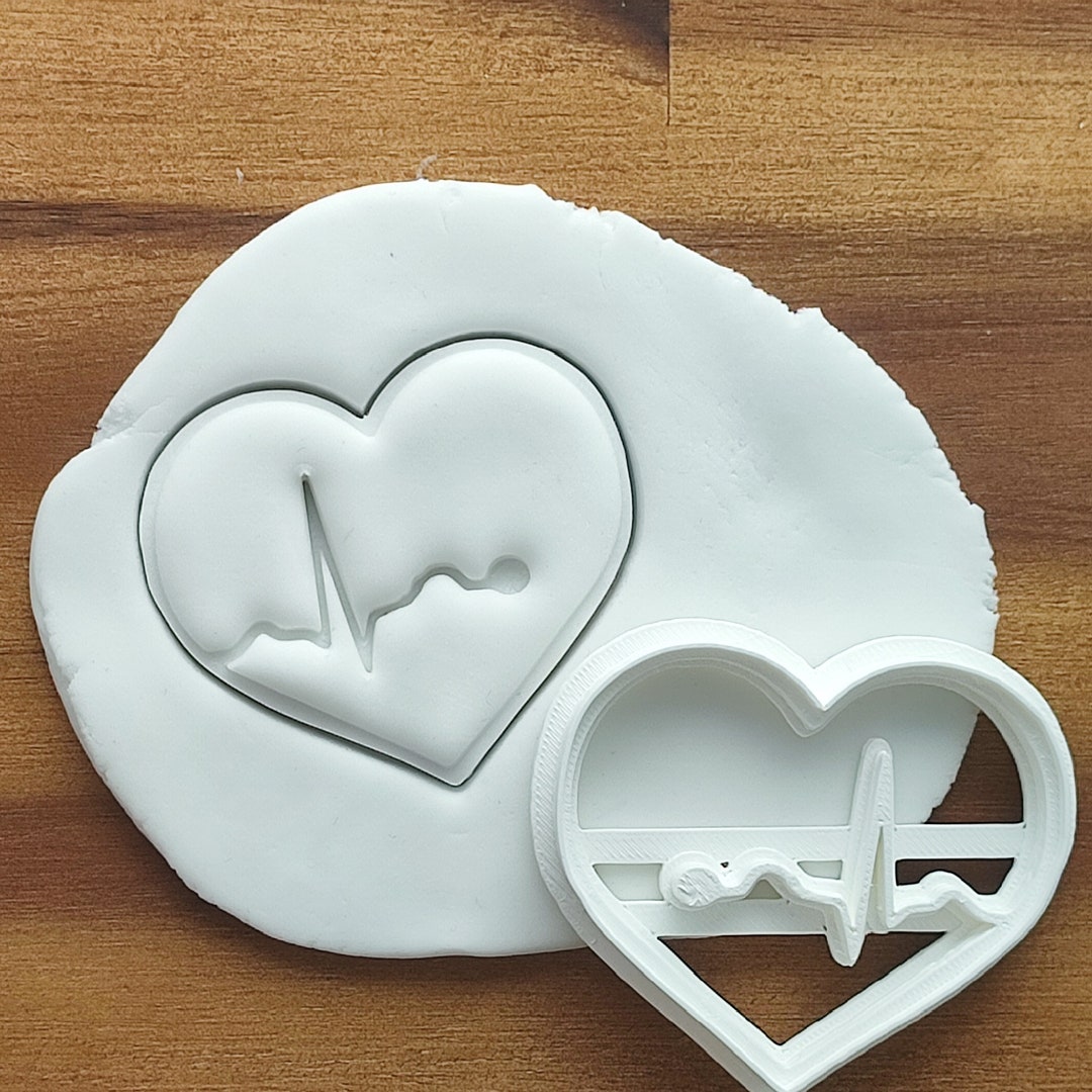 EKG Heart Scan Cookie Cutter Great for Pastry Biscuit Icing Fondant ...