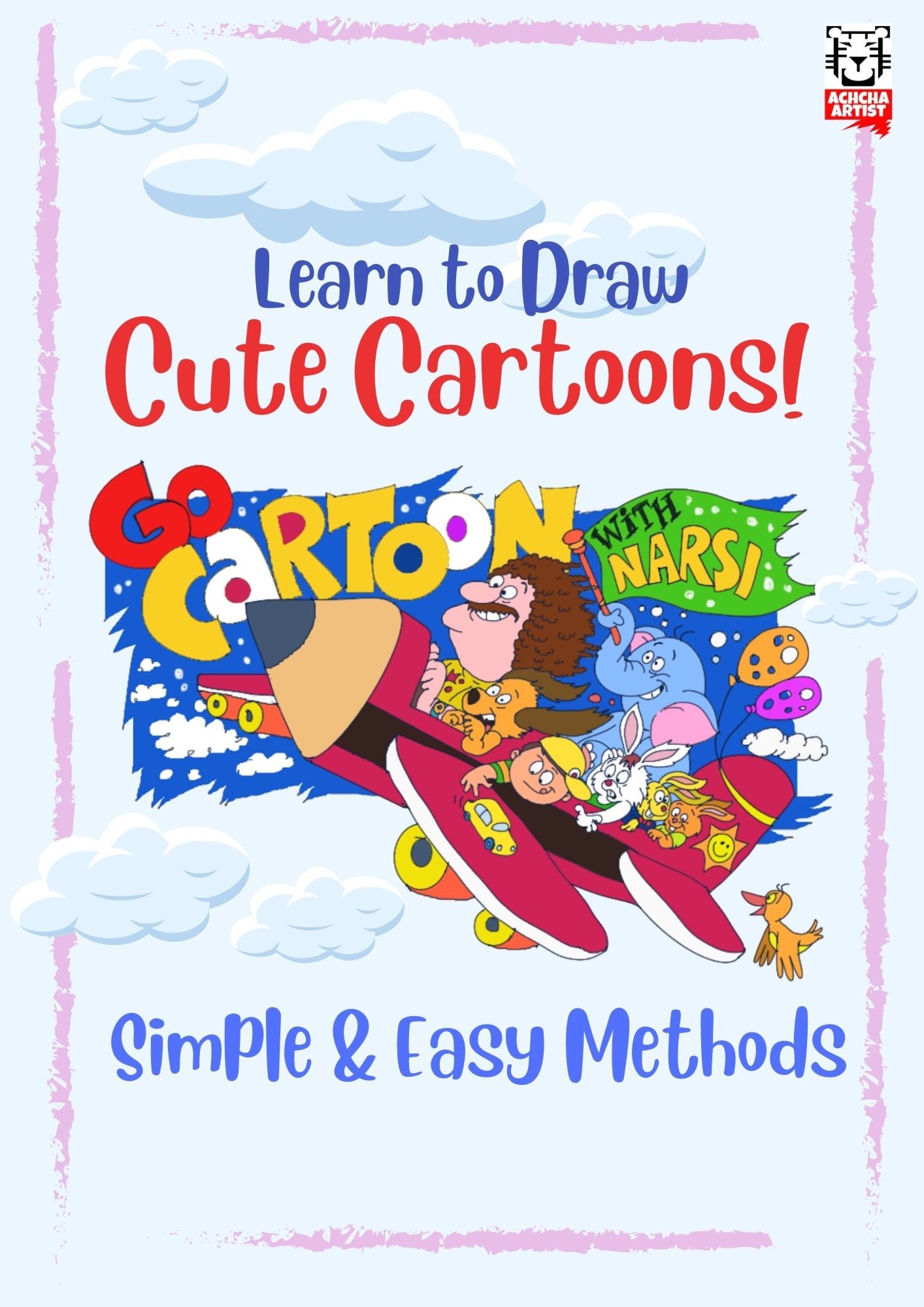 Learn to Draw Cute Cartoons Go Cartoon With Narsi - Etsy