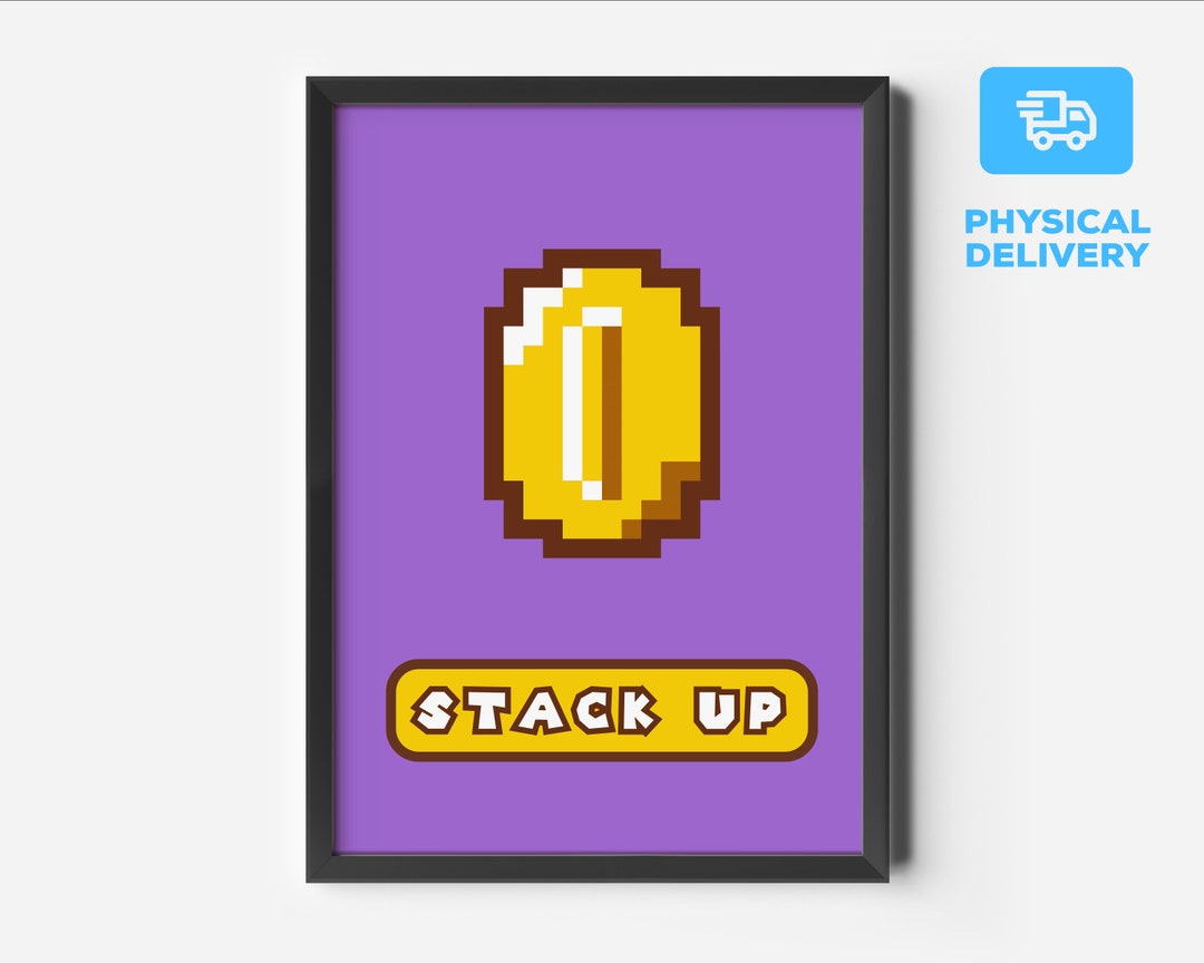 Super Mario Brothers Inspired Poster - Stack up - Video Game Poster ...