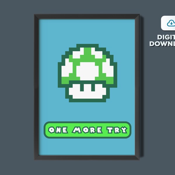 Super Mario Motivational Poster - Etsy