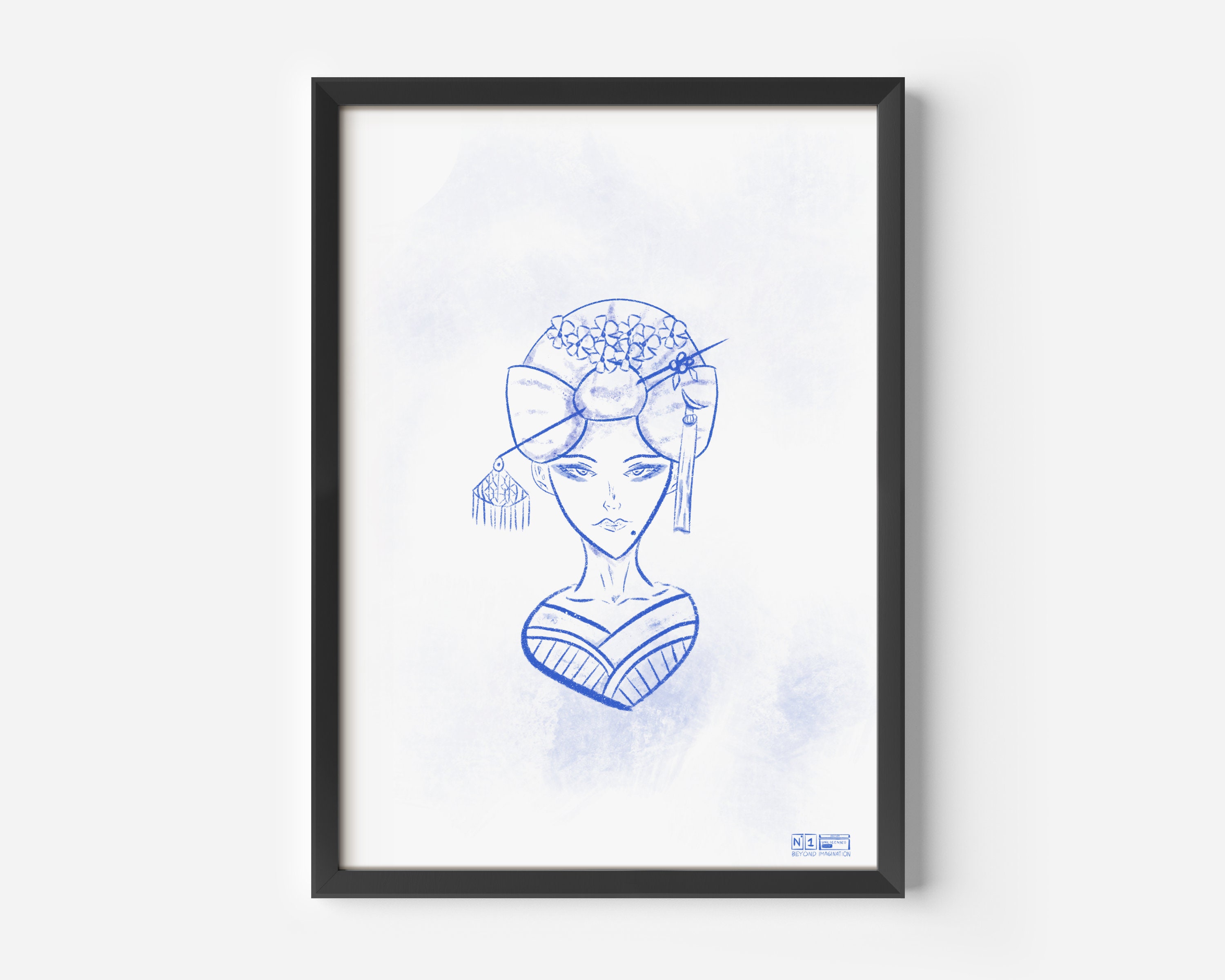 Simple Geisha Drawing