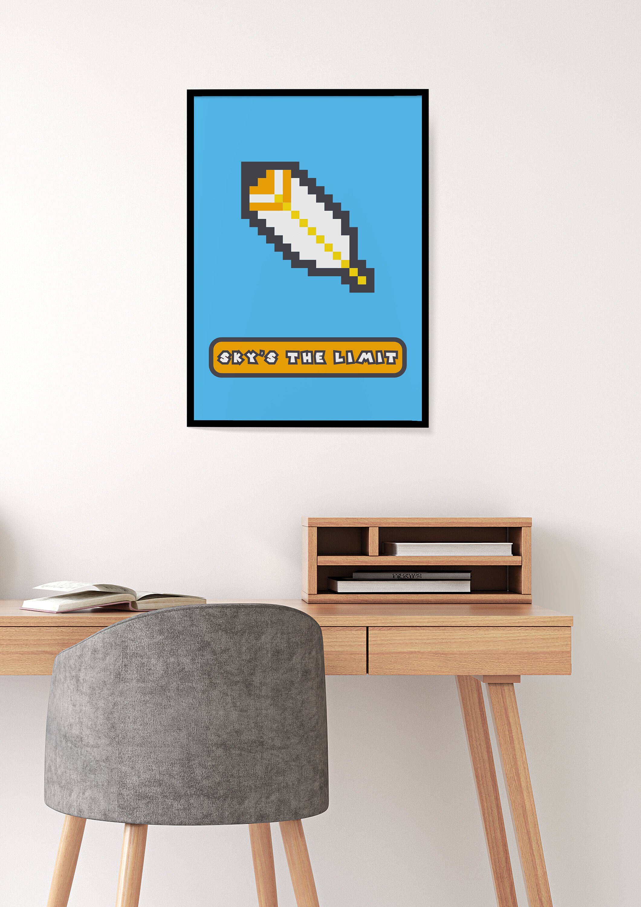 Super Mario Brothers Inspired Poster - Sky's the Limit - Video Game ...