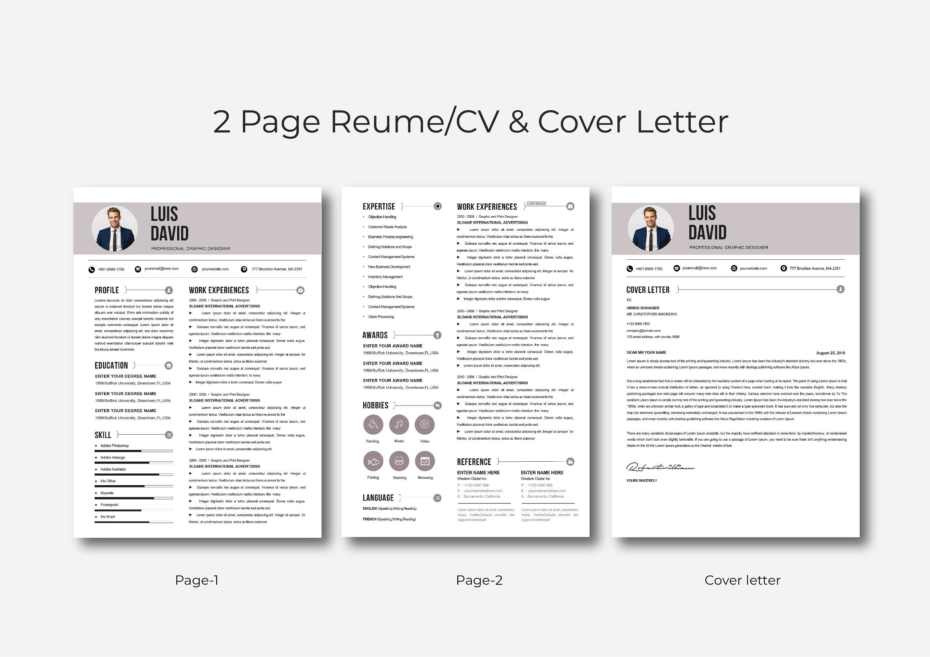 New 2022 Resume Template. Professional CV Template. Easily Editable ...