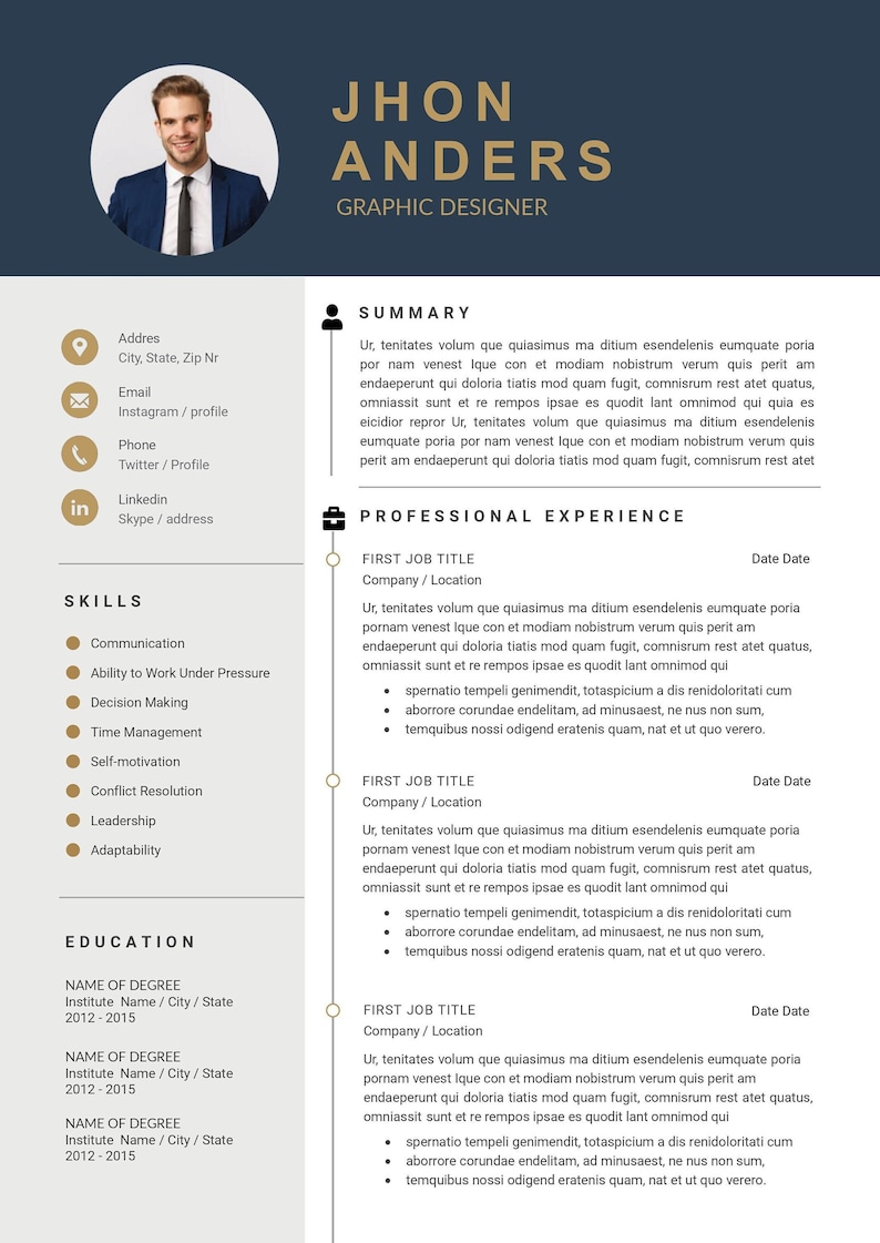Clean Modern CV Template | Beat ATS & AI Screening | Designed by Ex ...