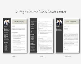 New 2022 Resume Template. Professional CV Template. Easily Editable ...