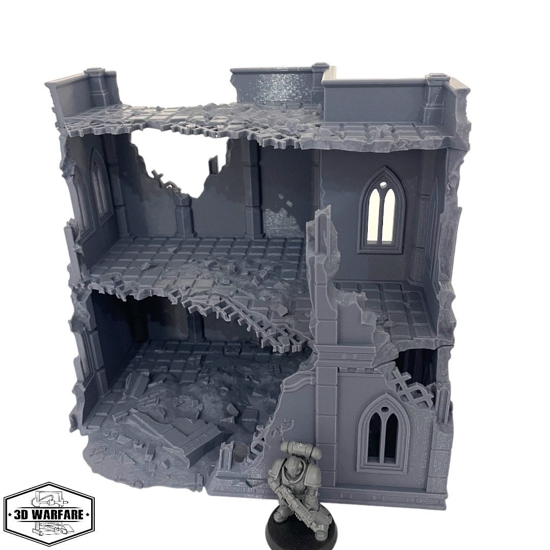 Gothic Terrace Ruined Building Scenery Scatter Terrain for 28/32mm ...