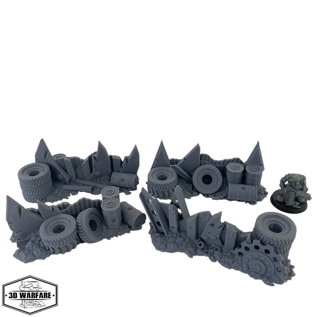 4x Orc Barricades Scenery Terrain for 28mm/32mm Tabletop Miniature ...