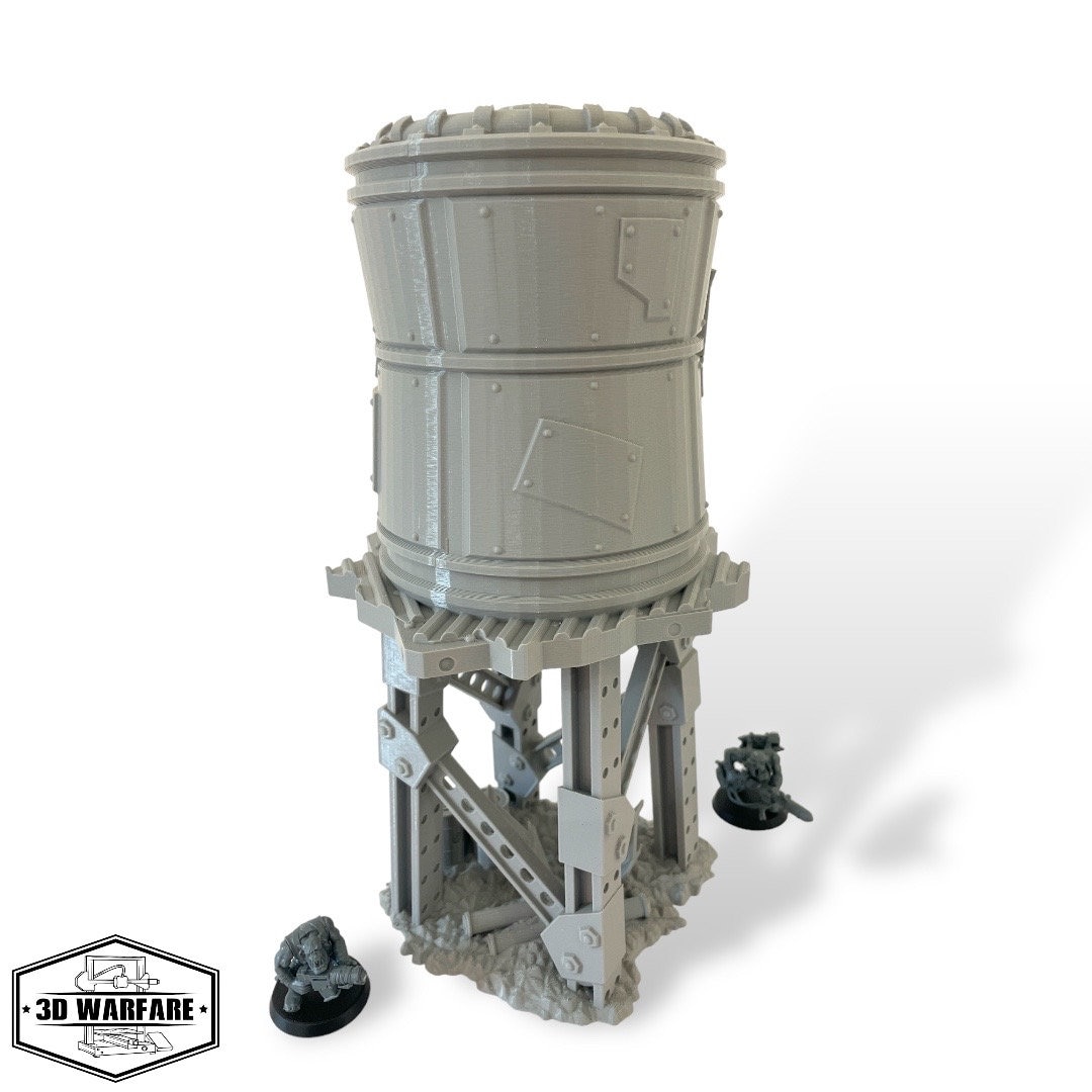 Ork Water Tower Scenery Scatter Terrain for 28/32mm Tabletop Miniature ...