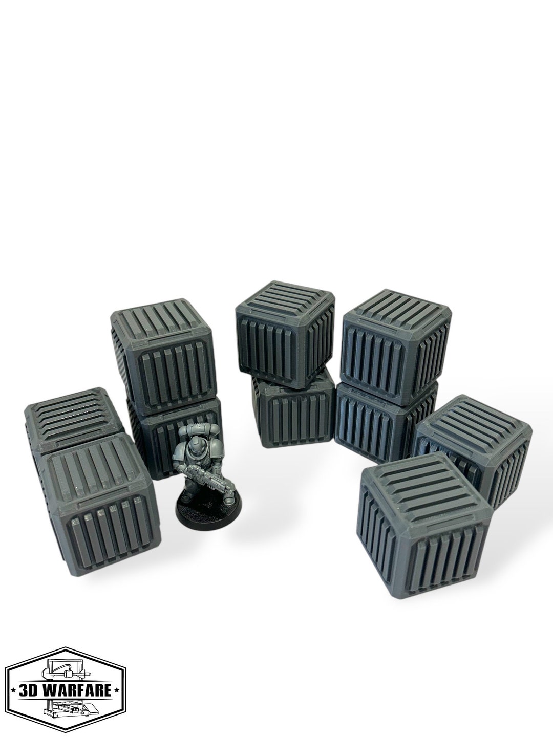 Container Boxes Scenery Terrain for 28/32mm Tabletop Miniature Wargames ...