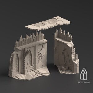 Orc Ruin Scenery Scatter Terrain for 28mm/32mm Tabletop Miniature ...