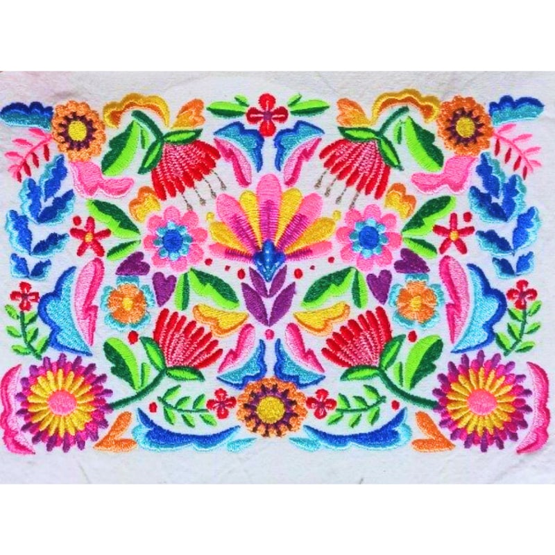 Mexican Flower Embroidery - Etsy