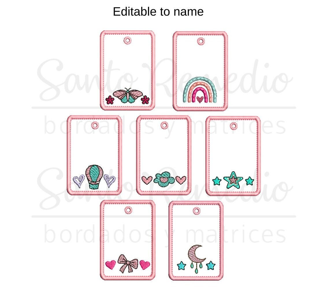 Matrix Machine Embroidery Tags Coquette Identifiers X1 Measure X7 ...