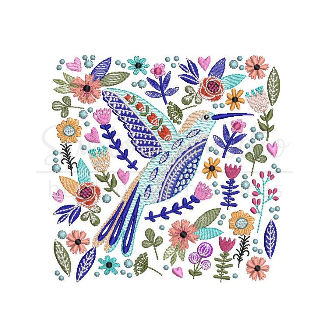 Machine Embroidery Design Hummingbird Embroidery Pack of 2 - Alone and ...