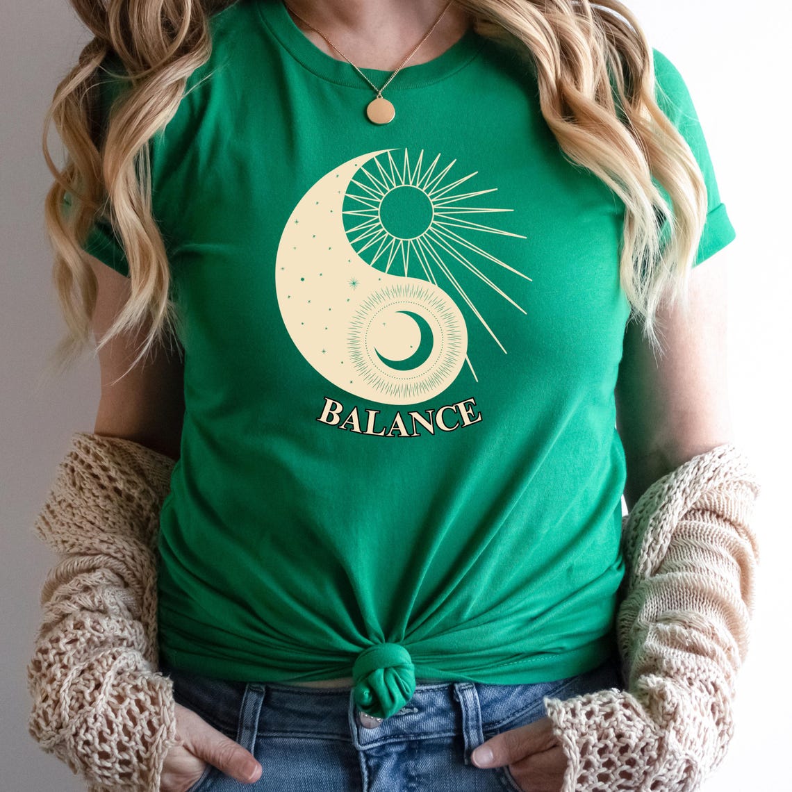 Sun Moon Shirt, Nature Tee, Balance Shirt, Harmony T-shirt, Mystical ...
