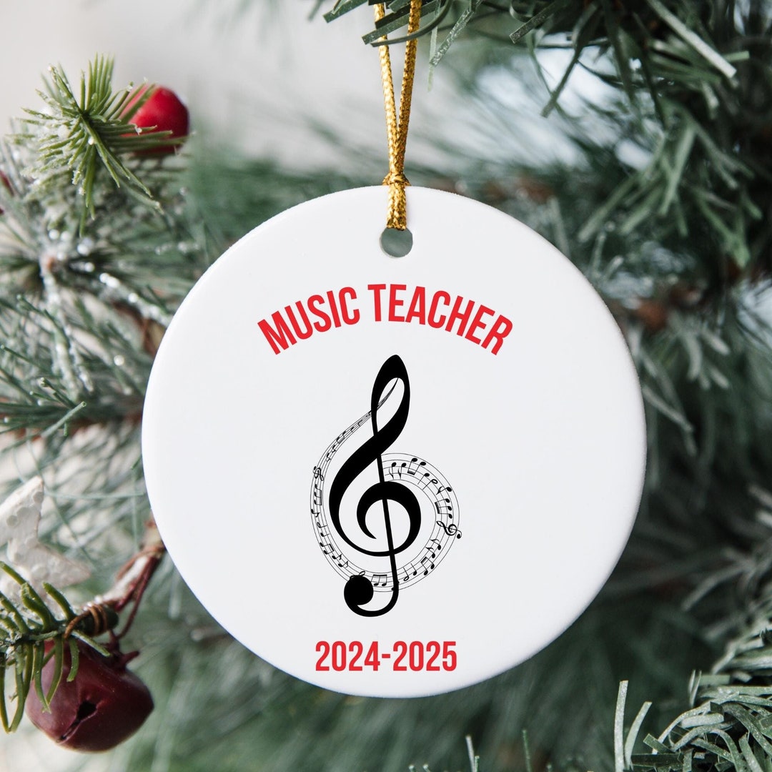 Music Teacher Ornament | Music Educator Christmas Keepsake | Acrylic ...