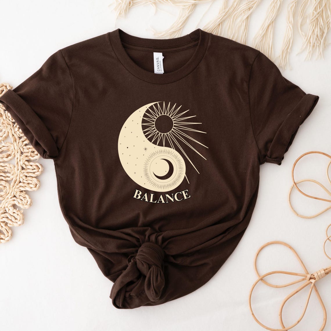 Sun Moon Shirt, Nature Tee, Balance Shirt, Harmony T-shirt, Mystical ...