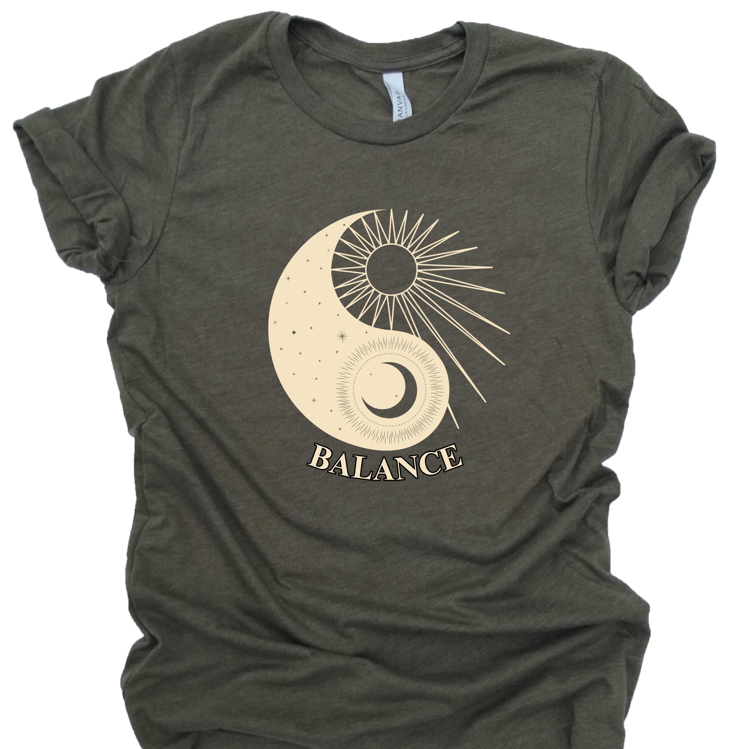 Sun Moon Shirt, Nature Tee, Balance Shirt, Harmony T-shirt, Mystical ...