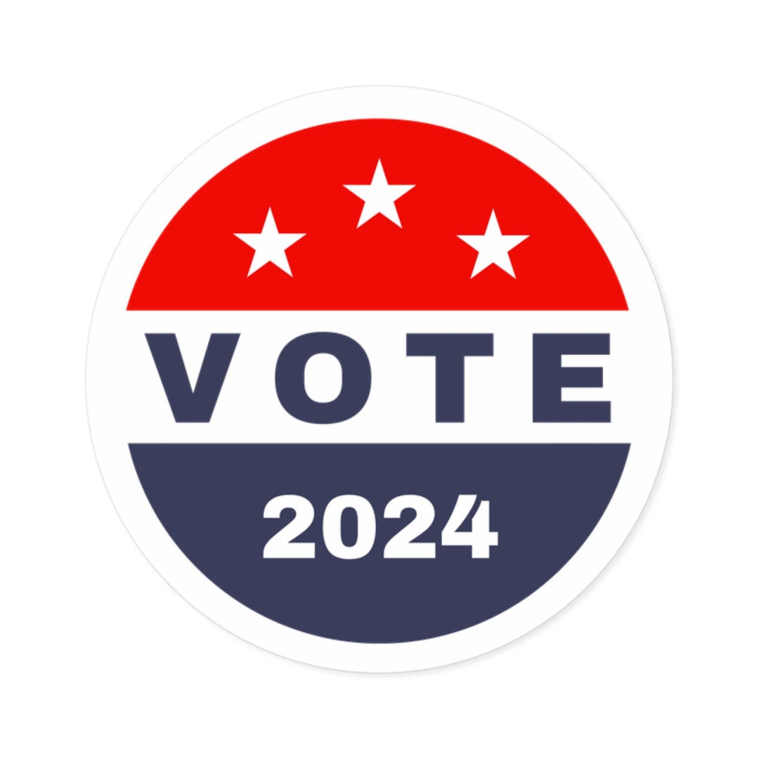 Political 2024 US Election Sticker, 2024 US Presidential Elections ...