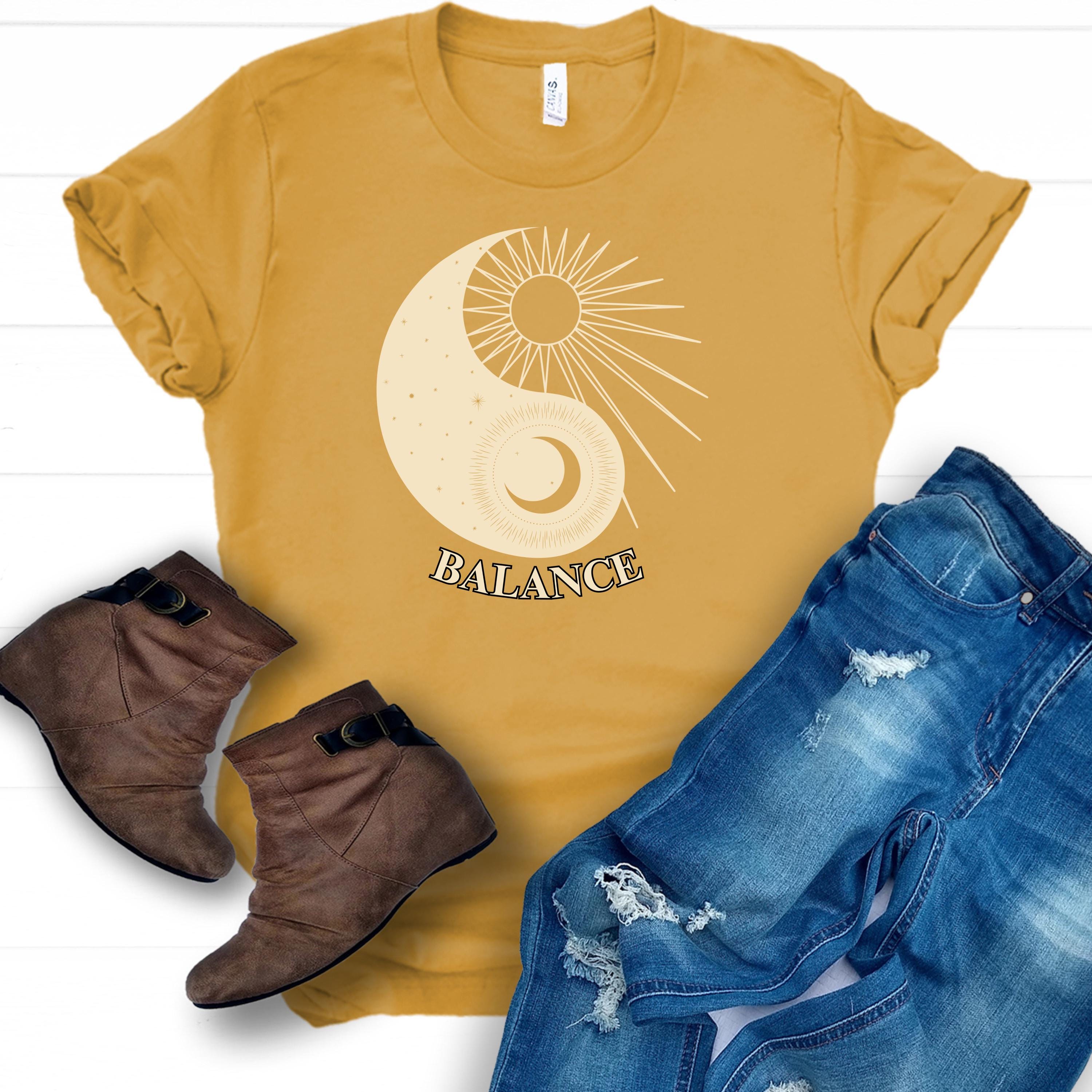 Sun Moon Shirt, Nature Tee, Balance Shirt, Harmony T-shirt, Mystical ...